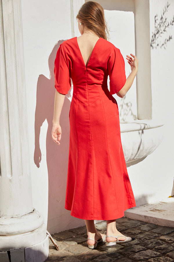 Josephine Dress -RED- – Estella.K